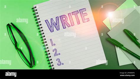 Sign Displaying Write Business Idea Mark Letters Words Or Symbols On Surface Typically Paper