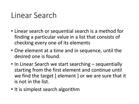 Unit First Pptx Searching Linear And Binary Search PPTX