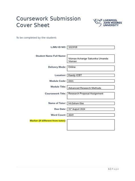 Research Proposal Submitted Pdf Methodology Sampling Statistics