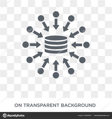 Data Aggregation Icon Trendy Flat Vector Data Aggregation Icon