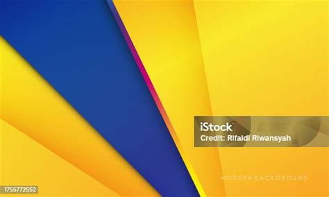 추상적인 배경 파란색과 노란색 겹침 레이어의 그림 벡터 그래픽 현대 0명에 대한 스톡 벡터 아트 및 기타 이미지 0명 3차원 형태 개념 Istock