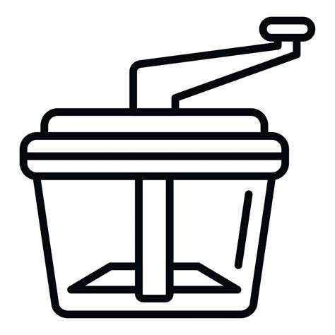 Household Cutter Icon Outline Vector Vegetable Tool Vector