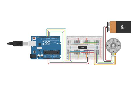 Circuit Design Controlling A Stepper Motor Using Arduino Tinkercad