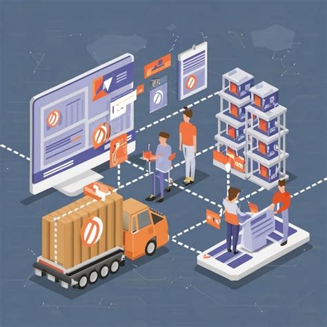 premium photo supply chain simulation concept icon logistics network