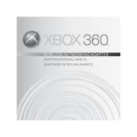 Xbox360 Wirelessnetworkingadapter Wireless Networking Adapter Adaptateur RÉseau Sans Fil