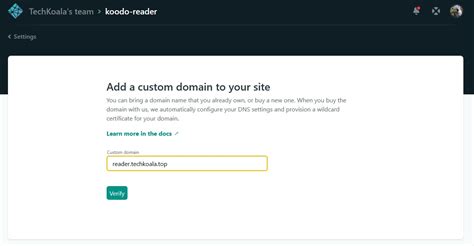 使用 netlify 部署在线版 koodo reader techkoala input output