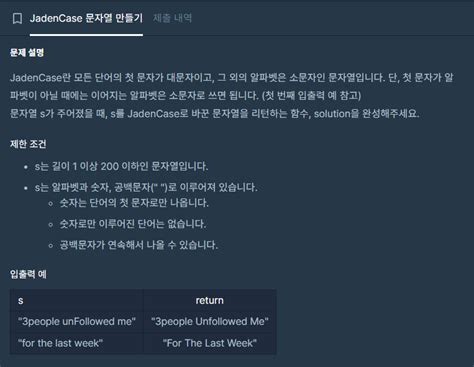 자바 [programmers] 2단계 jadencase 문자열 만들기