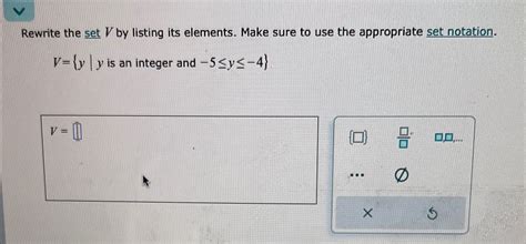 Solved Rewrite The Set V By Listing Its Elements Make Sure Chegg