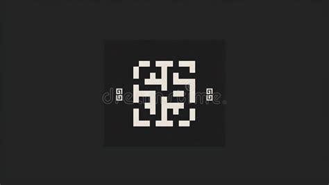 black and white qr code centered on a dark background digital technology concept for secure