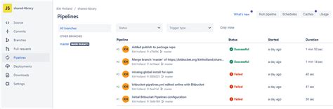 using bitbucket pipelines to publish and consume an npm package with