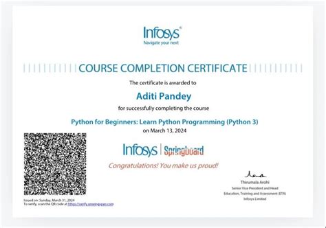 here i m sharing my course completion certificate in python and it s
