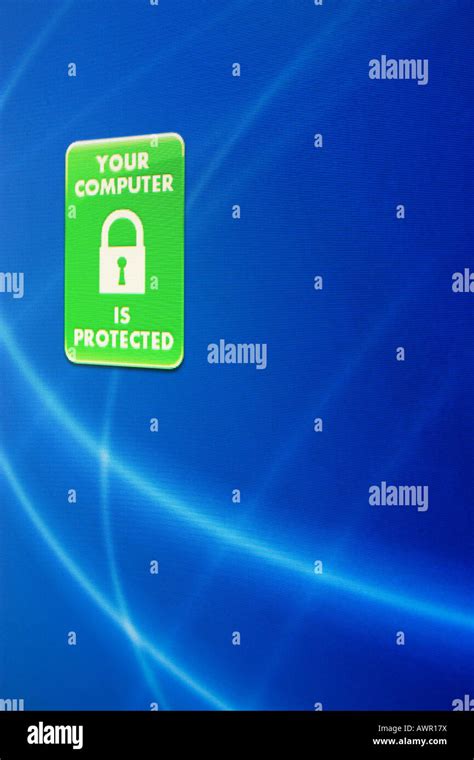 Screenshot Computer Warning Your Computer Is Protected Stock Photo Alamy