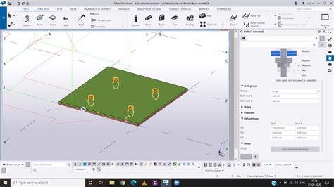 how to create bolt in tekla structures