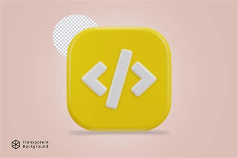 Premium PSD | 3d programming symbol vector illustration