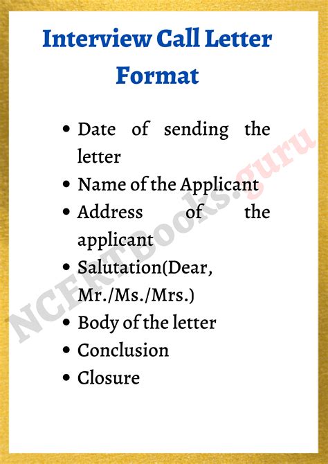Free Interview Call Letter Format Samples How To Write A Call Letter