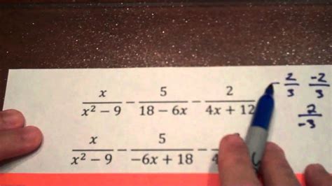 Adding And Subtracting Algebraic And Numeric Fractions Youtube