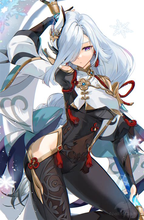 Shenhe Genshin Impact Drawn By Gotou Nekocat Danbooru