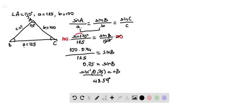 solved use the law of sines to solve if possible the triangle if two