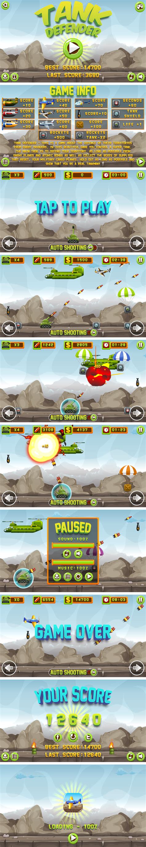 Tank Defender Html5 Game Mobile Versionadmob Codemarket