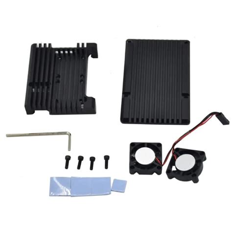 [hot Sell] High Quality Raspberry Aluminum Alloy Armor Cnc Case With Cooling Heatsink Dual Fan