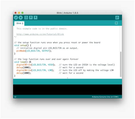 File Arduino Ide Blink Arduino Ide Mac Os Hd Png Download Kindpng