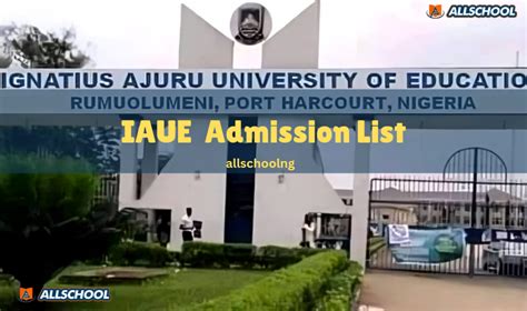 IAUE Admission List 2025/2026 [updated]