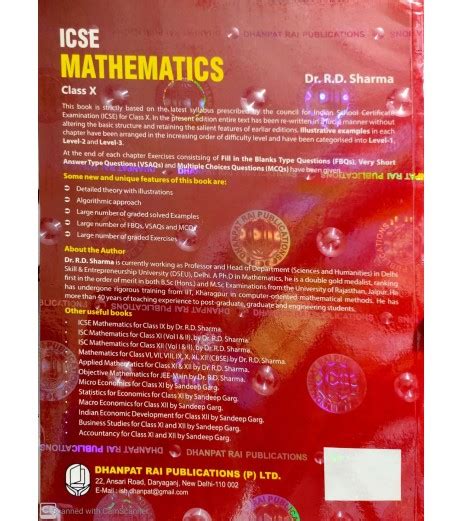 ICSE Mathematics For Class By R D Sharma Latest Edition R D Sharma