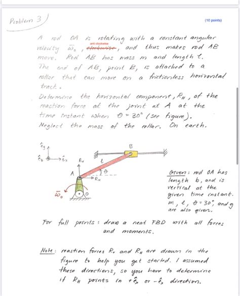 Solved Problem 3 10 Points A Rod Oa Rotating With A