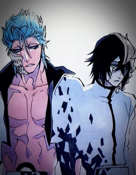 Bleach Stuck Together Ulquiorra X Grimmjow イラスト ブリーチ アニメ イケメンイラスト