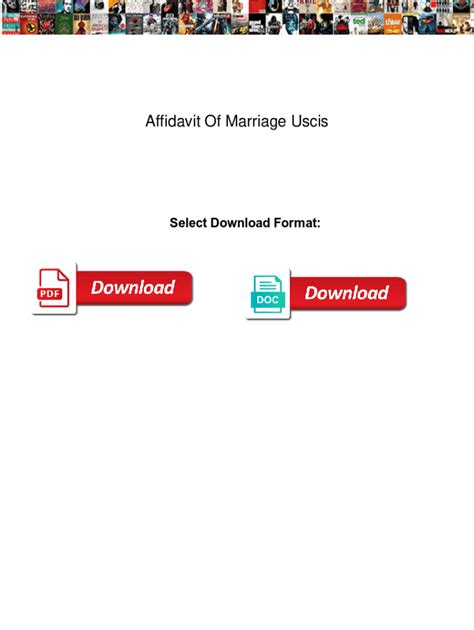 Fillable Online Affidavit Of Marriage Uscis Affidavit Of Marriage