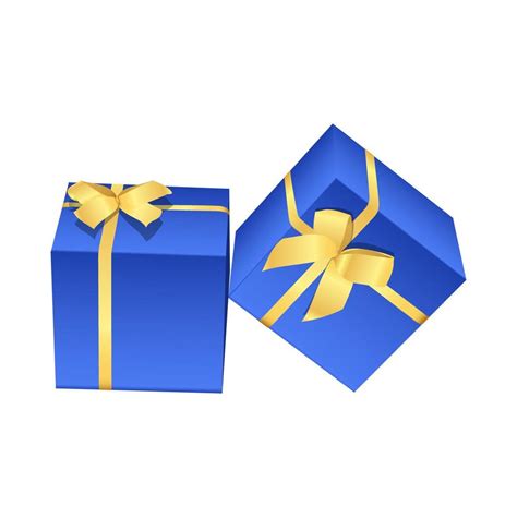 Blue T Box With Ribbon T Box Vector Illustration 10938827