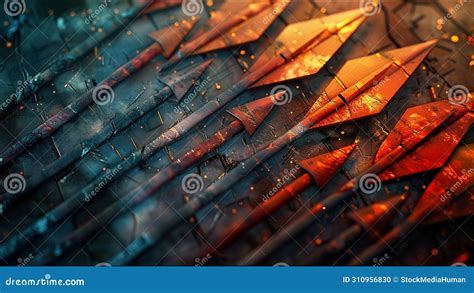 Arrows Texture Pattern Background Striking Bold Stone Palette Stock Illustration Illustration