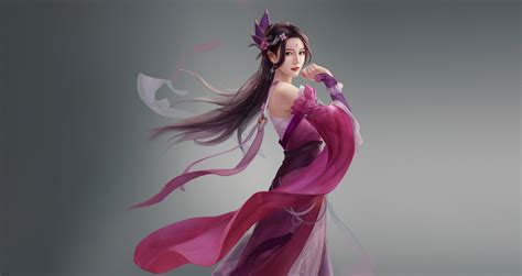 Asian Girl Rose Dress 4k Wallpaperhd Artist Wallpapers4k Wallpapers