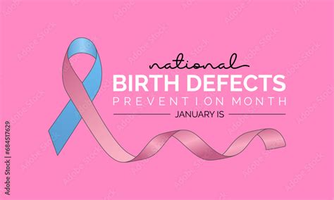 National Birth Defects Prevention Month Vector Template Raising