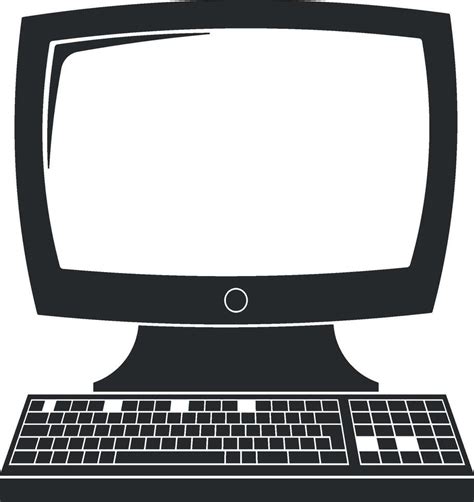 Black Silhouette Of A Computer Without Background 40559227 Vector Art At Vecteezy