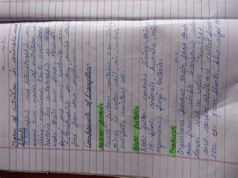 Solution Our Environment Class 10 Handwritten Notes Most Important