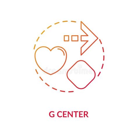 G Center Red Gradient Concept Icon Stock Vector Illustration Of