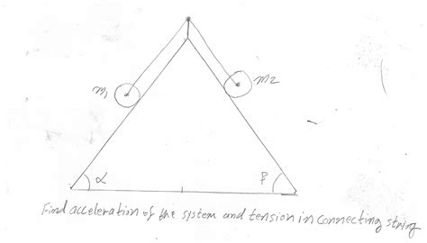 Solved FIND Acceleration Of The System And Tension In Chegg