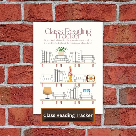Class Reading Tracker Color Classroom Reading Display 8 5x11 Pdf