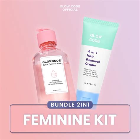 Glowcode 2in1 Bundle Feminine Wash Hair Removal For Miss Tiktok