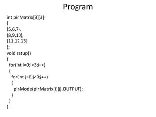 Push Button With Led Matrix PPTX Programming Languages Computing