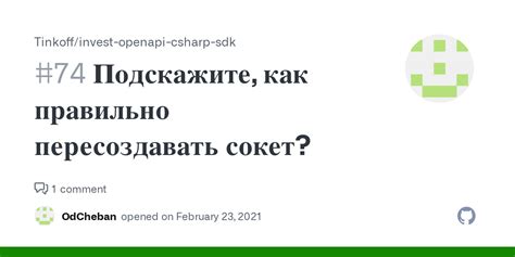 Подскажите как правильно пересоздавать сокет · issue 74 · tinkoff