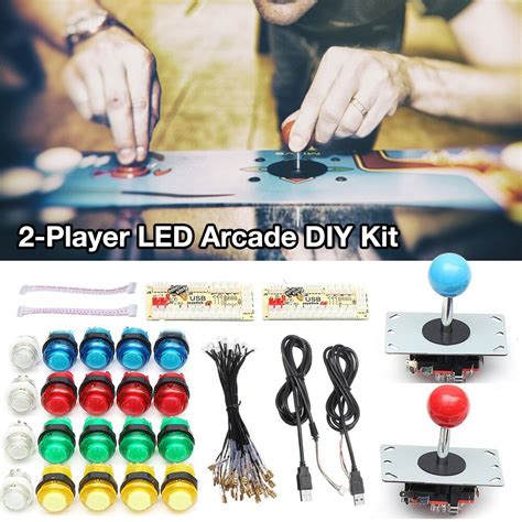 2 player arcade joystick kit led arcade kit with 2 grandado