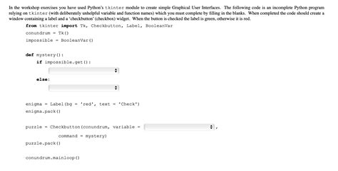 Solved In The Workshop Exercises You Have Used Python S Chegg