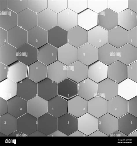 Modern Metallic Honeycomb And Hexagon Background Pattern 3d Rendering