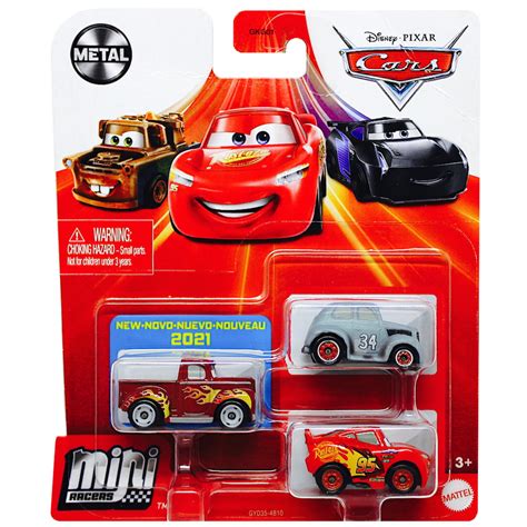 Cars Mini Racers Cotter Pin Series 3 Pack Disney Pixar Cars