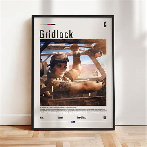 Operator Gridlock Six Siege Art Gaming Poster