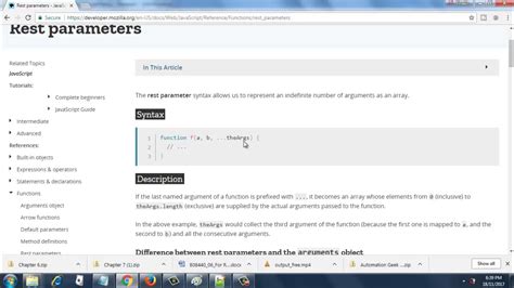 Rest Parameters In Javascript Youtube