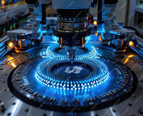 Automated Microchip Production Premium Ai Generated Image