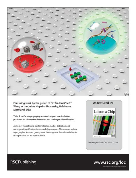 Pdf A Surface Topography Assisted Droplet Manipulation Platform For Biomarker Detection And